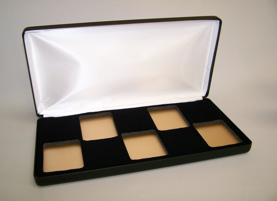 5-PCGS (LSB6) Black Leatherette Steel Boxes